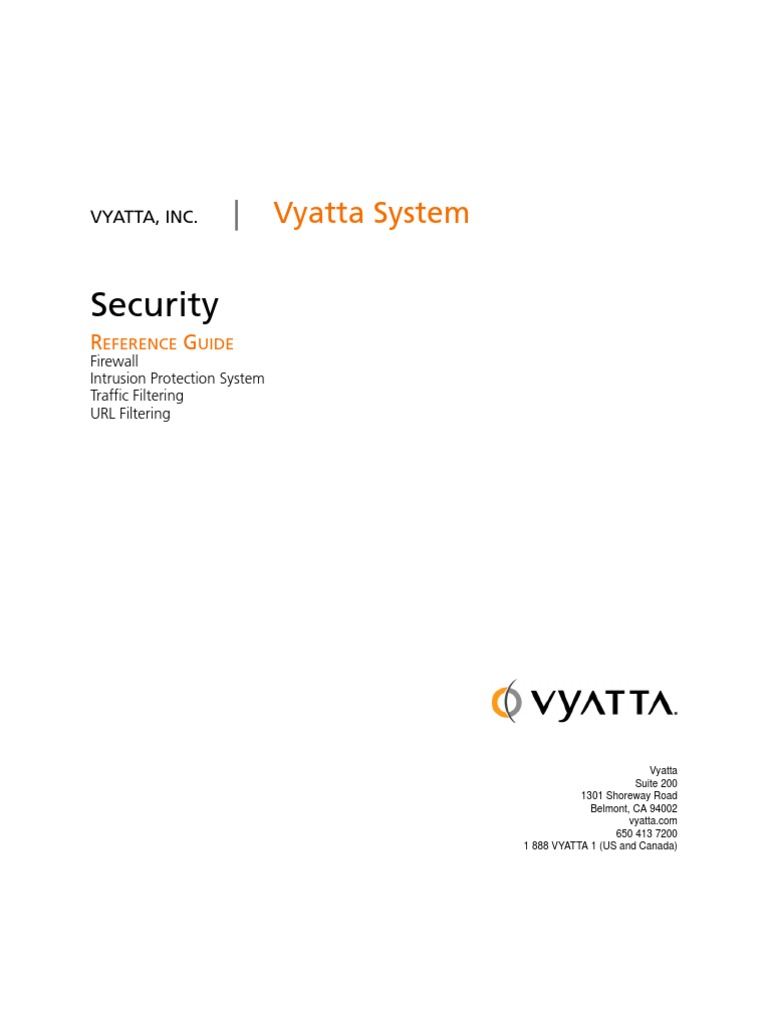 Vyatta - Security | PDF | Firewall (Computing) | Computer Network