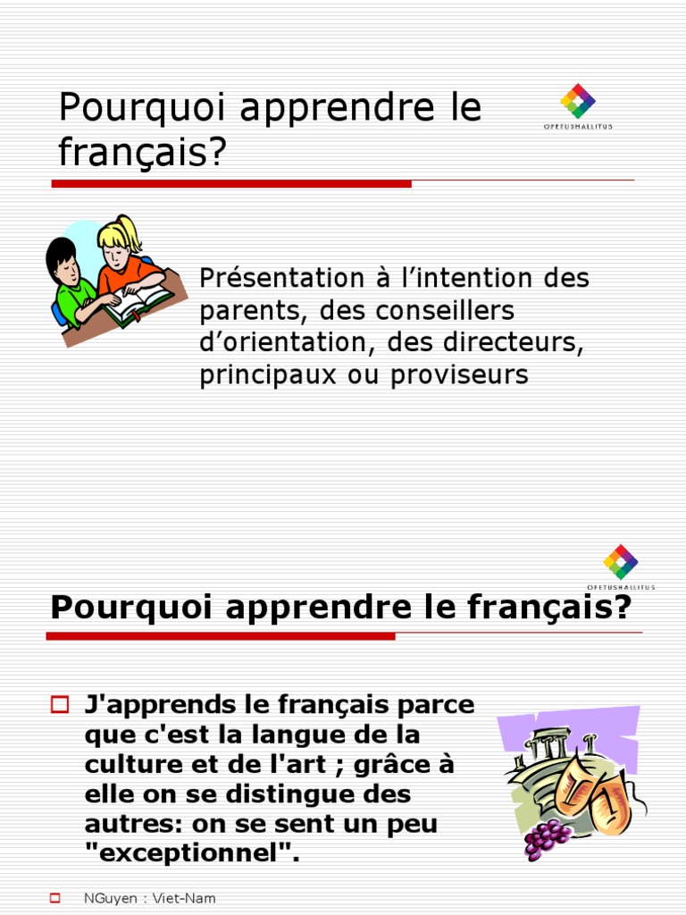 Pourquoi Apprendre Le FR | PDF | la Francophonie | Langue française