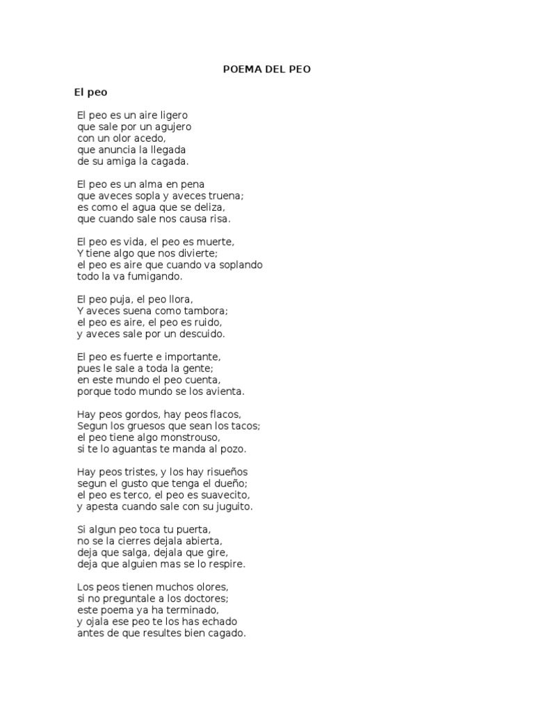 Poema Del Peo | PDF