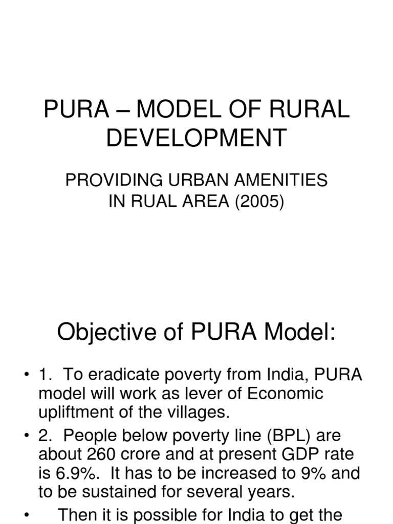 Pura Model | PDF | Infrastructure | Agriculture