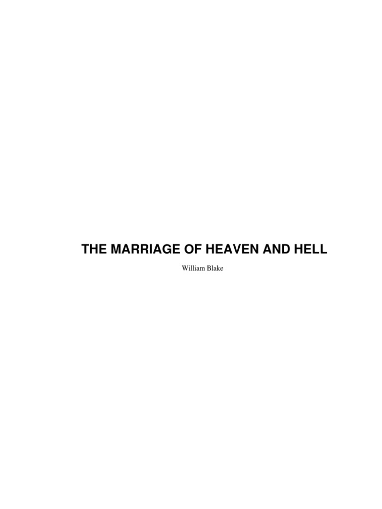 William Blake Marriage of Heaven and Hell | PDF