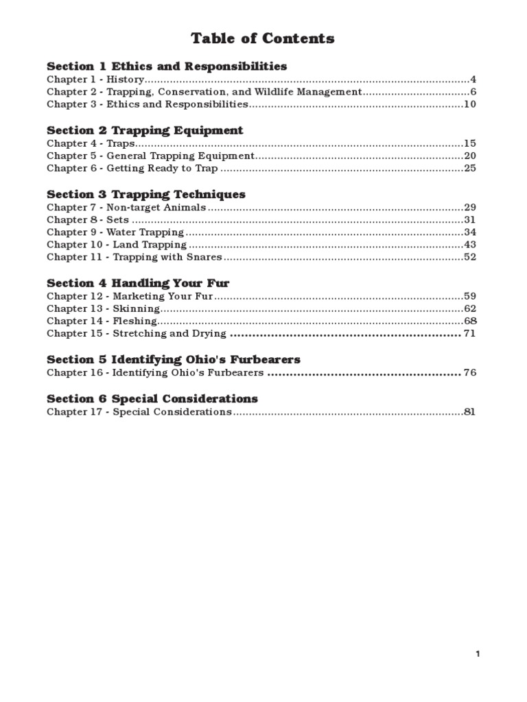 Ohio Trapper Ed Manual | PDF | Trapping | Hunting