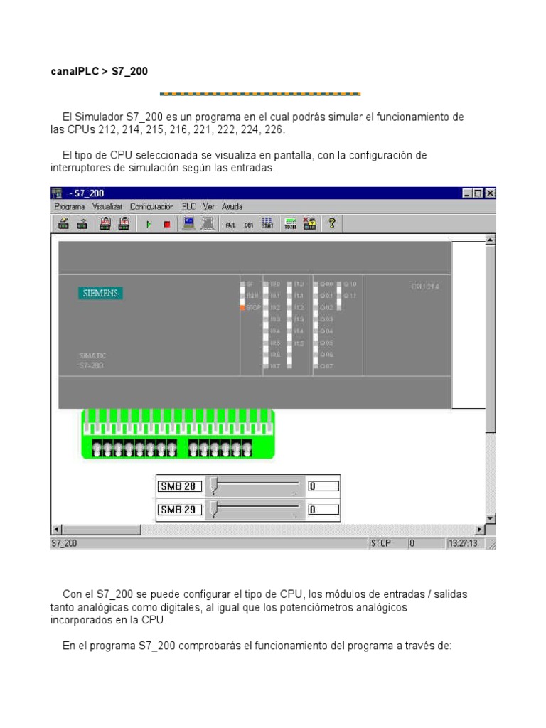 canalPLC S7 200 | PDF | Point and Click | Scada