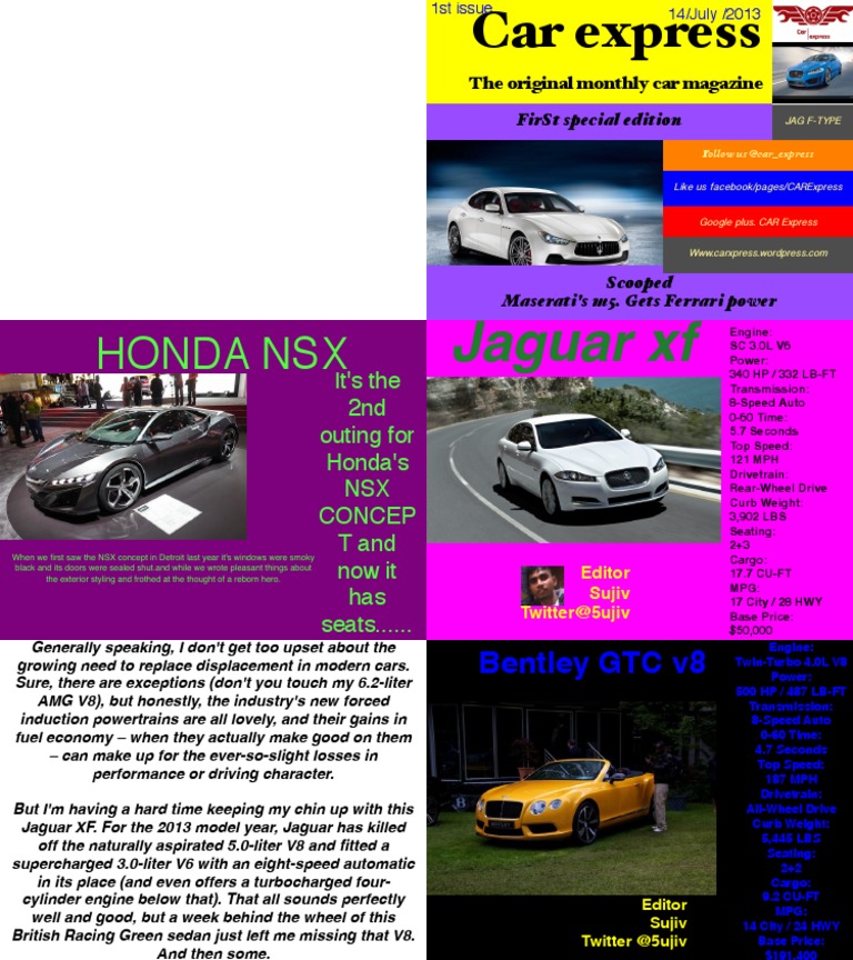 The Original Monthly Car Magazine | PDF | Fuel Economy In Automobiles ...