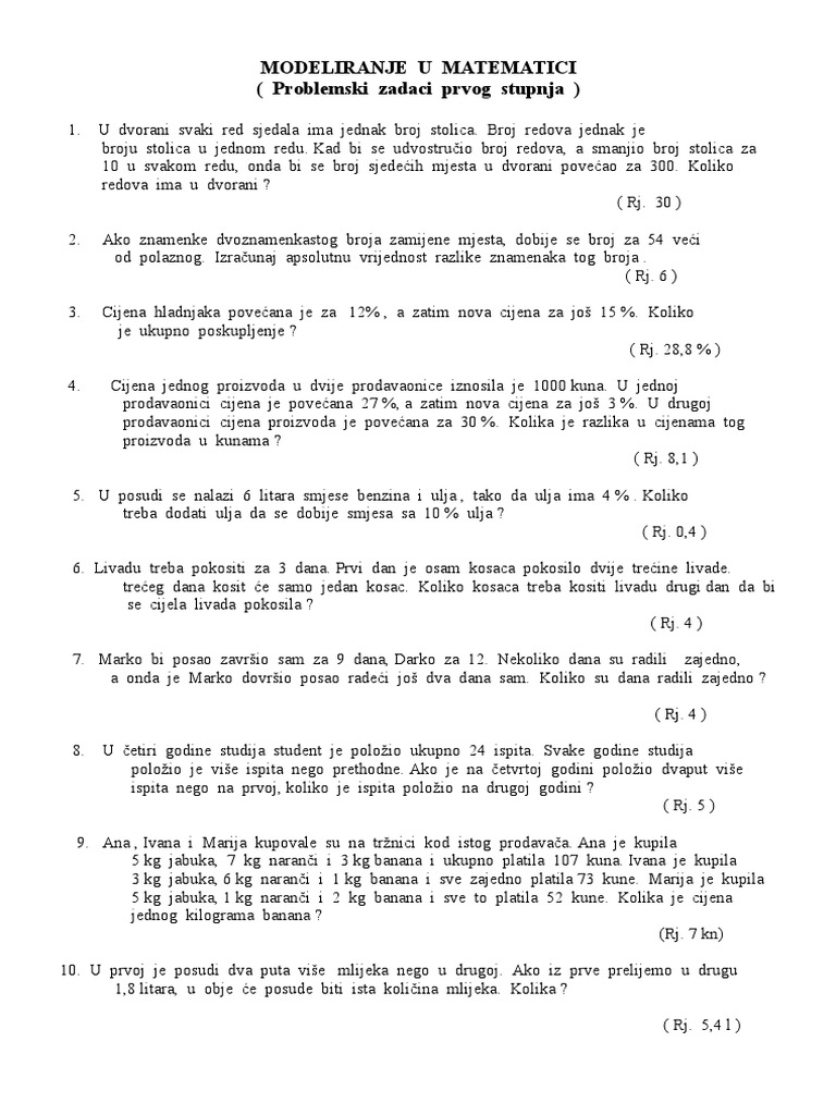 Modeliranje U Matematici | PDF