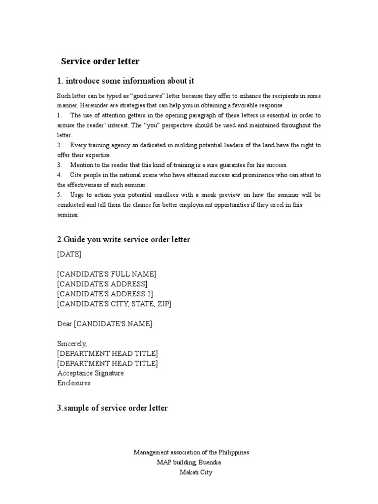 English - Service Order Letter | PDF | Leadership | Psychology