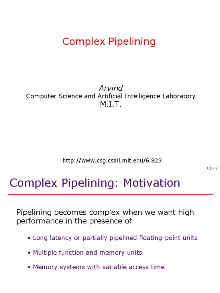 Complex Pipelining: Arvind | PDF | Integrated Circuit | Electronic Design