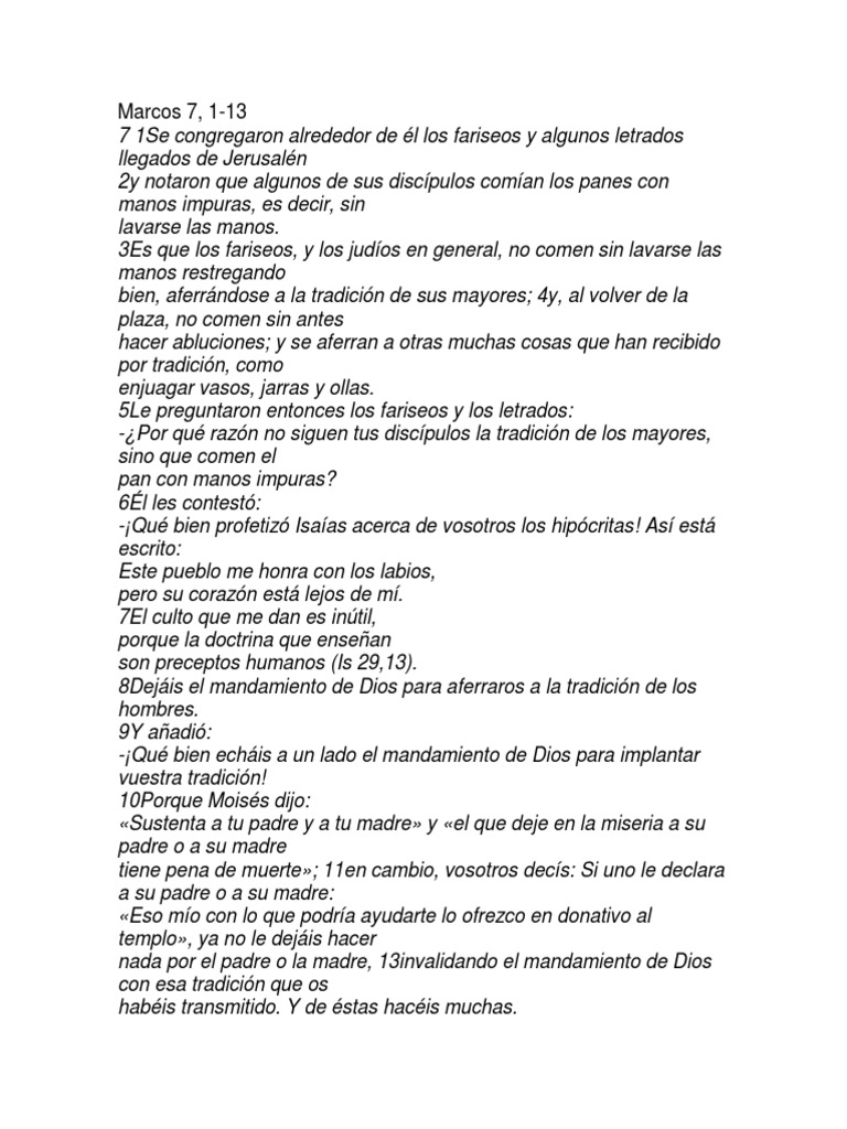 Marcos 7,1 37 | PDF | Jesús | Judios