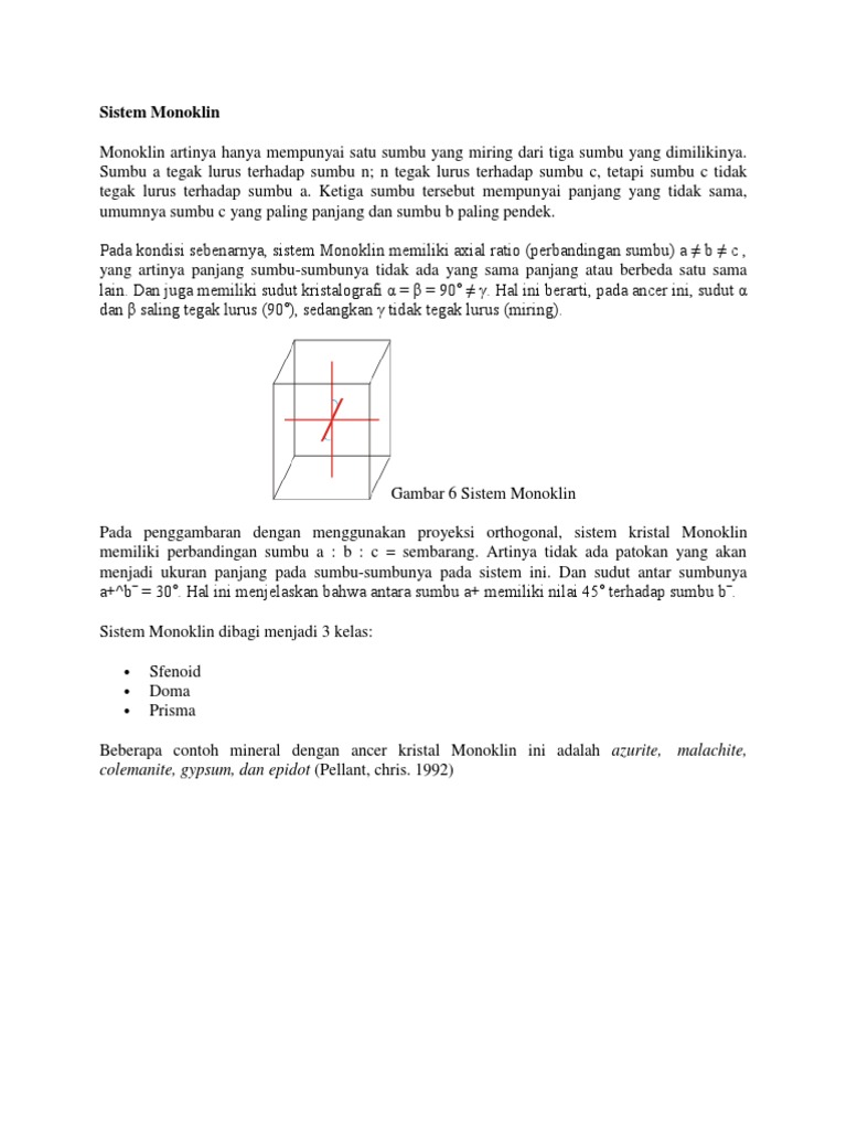 Sistem Monoklin | PDF