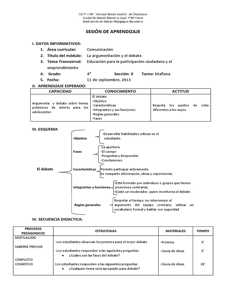 4°B Modulo-Argumentacion y Debate | PDF | Aprendizaje | Epistemología