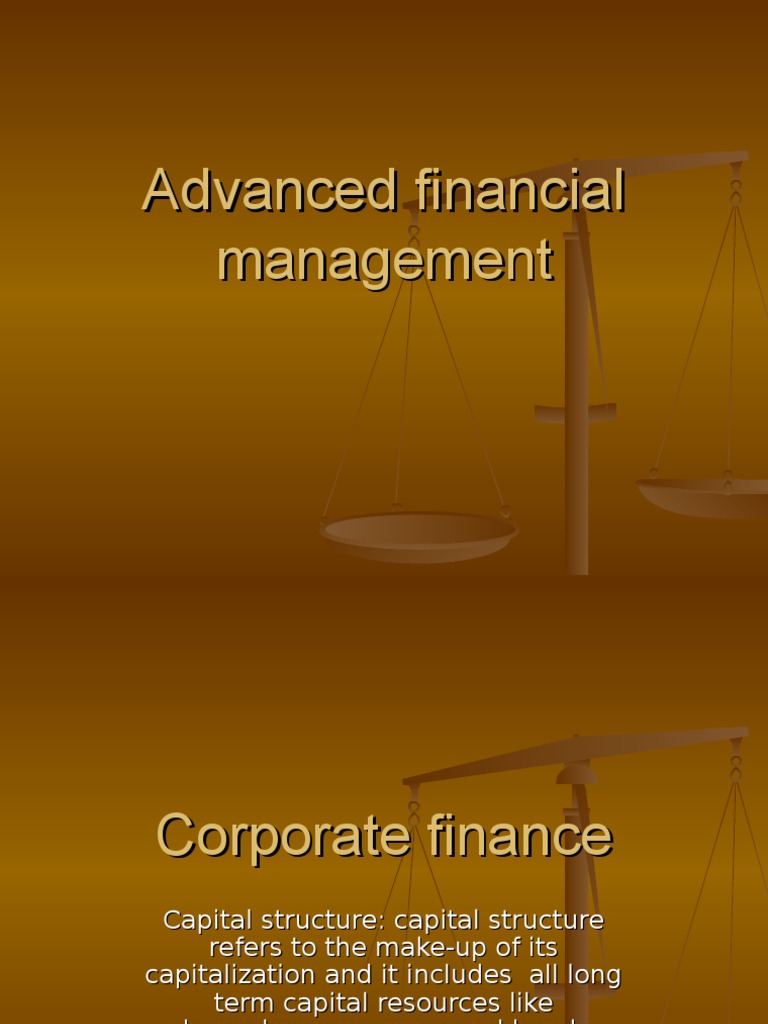 Advanced Financial Management | PDF | Capital Structure | Cost Of Capital