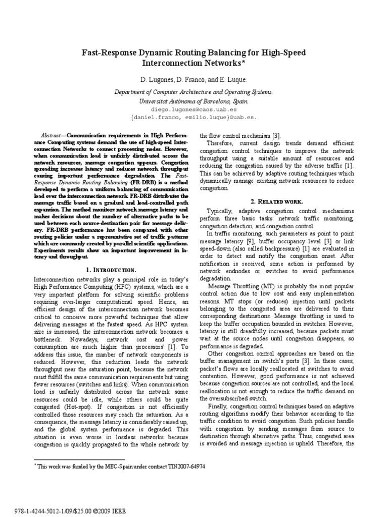 Fast-Response Dynamic Routing | PDF | Transmission Control Protocol | Routing