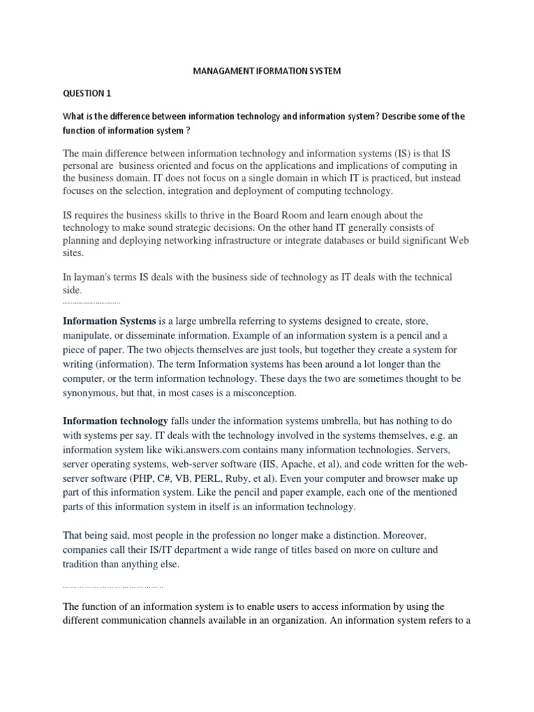 Management Information System | PDF | Business Process | Strategic ...