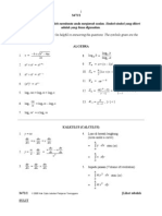 SPM Add. Maths Formulae | PDF
