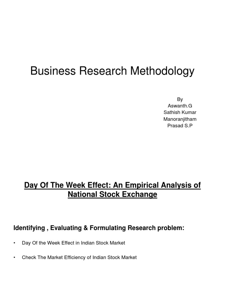 Business Research Methodology | PDF | Stock Market | Stocks