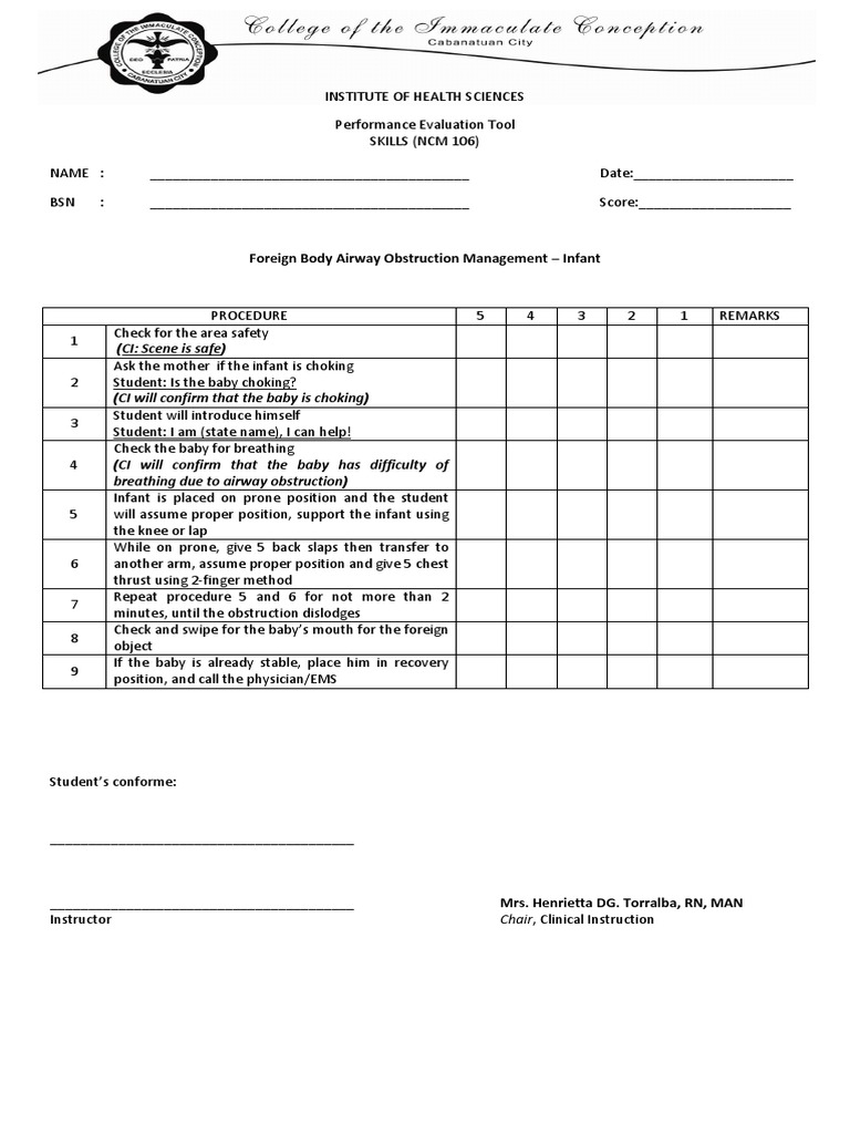 HM Checklist | Medical Treatments | Health Sciences