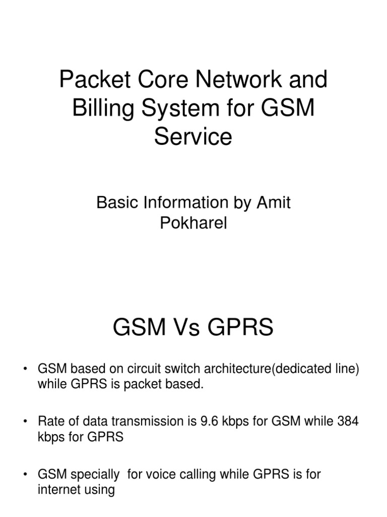Packet Core Network and Billing System | PDF | General Packet Radio ...