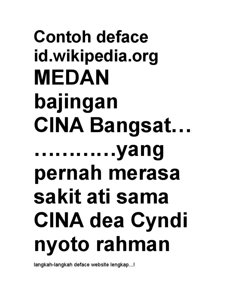 Contoh Deface Id - Wikipedia | PDF