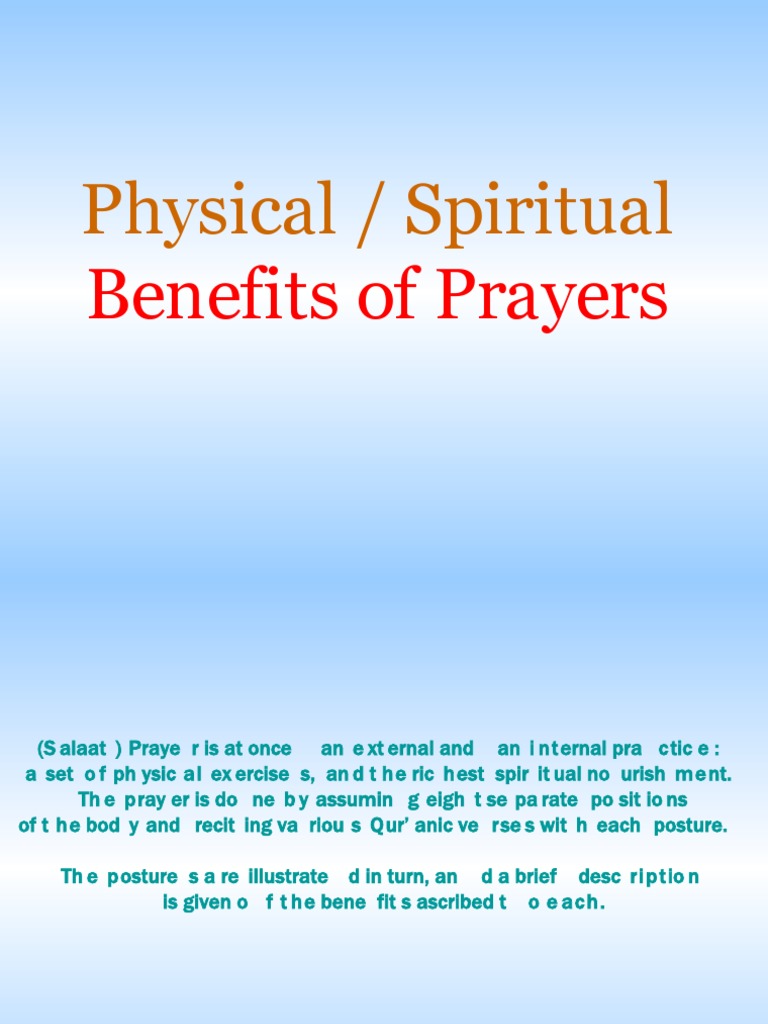 Benefits of Prayers | PDF | Prayer | Blood