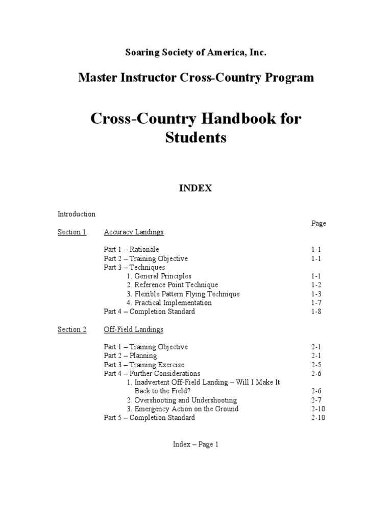 Cross Country Soaring Handbook | PDF | Gliding | Glider (Sailplane)