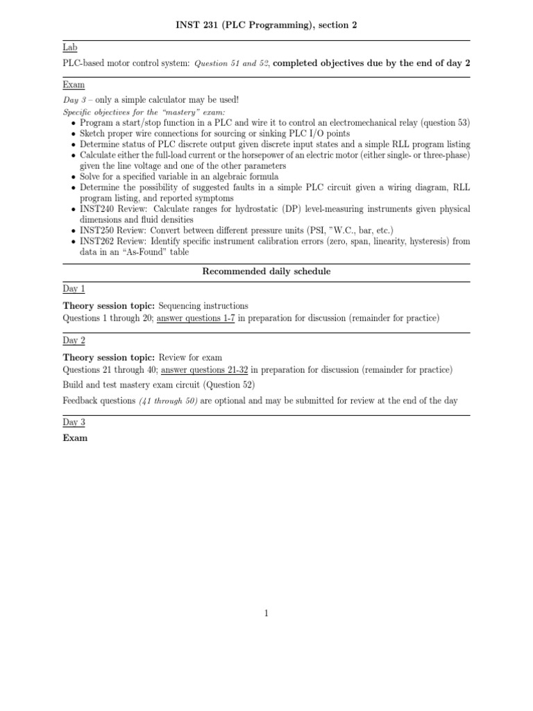 INST231 Sec2 | PDF | Programmable Logic Controller | License
