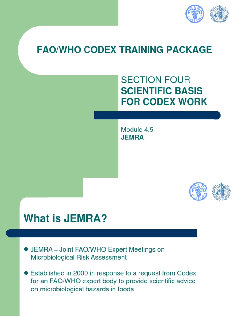Section Four - 4.5 JEMRA-Rev - Final - DTP | PDF | Food And Agriculture ...