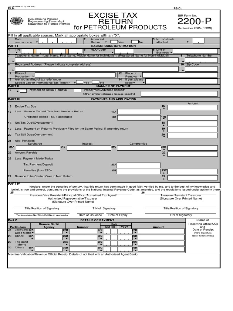 BIR Form | PDF | Kerosene | Taxes