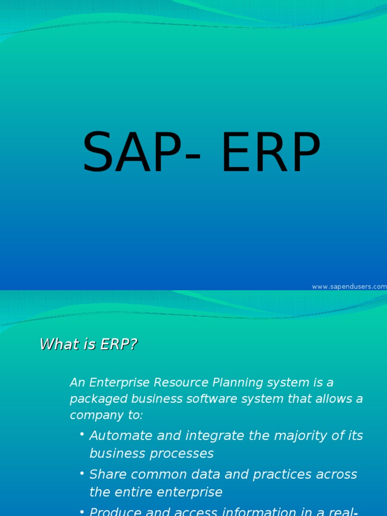 SAP Basics | PDF | Sap Se | Enterprise Resource Planning