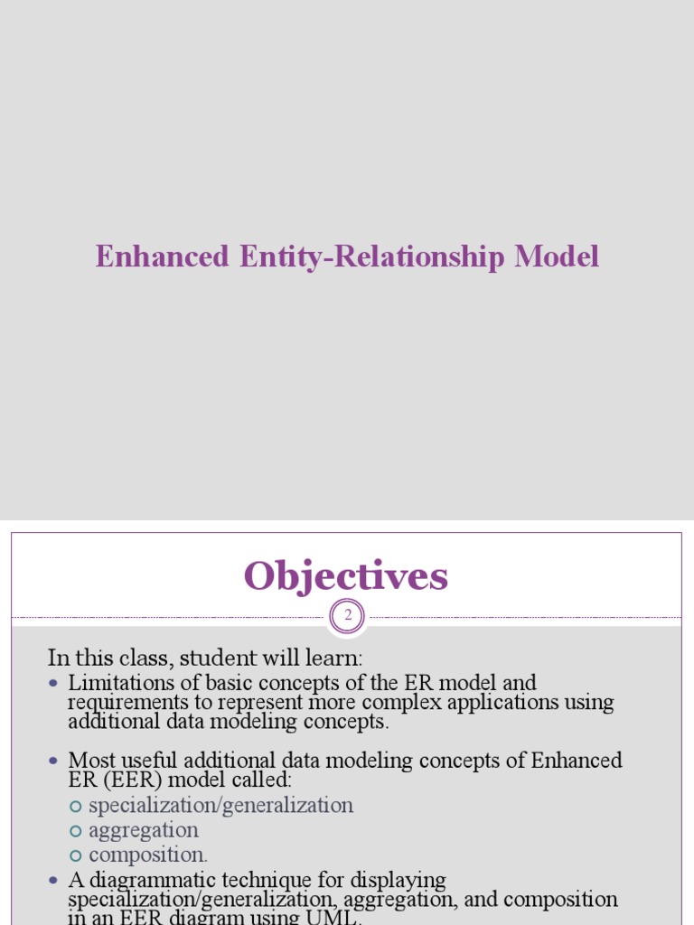 Enhanced Entity Relationships Model | PDF | Inheritance (Object ...