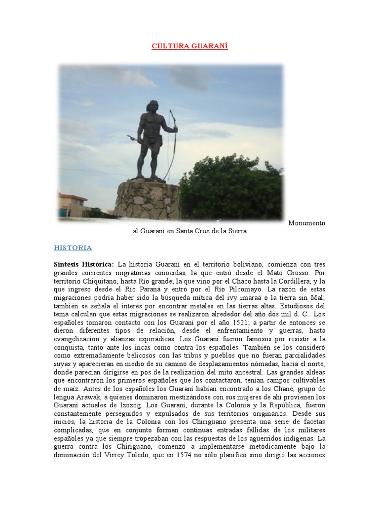 Cultura Guaraní | PDF | Agricultura | Los bosques