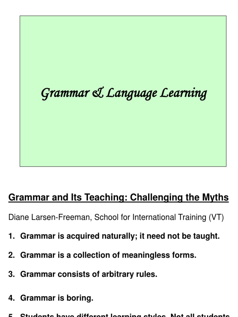 Grammar Teaching Method | PDF | Language Acquisition | Learning