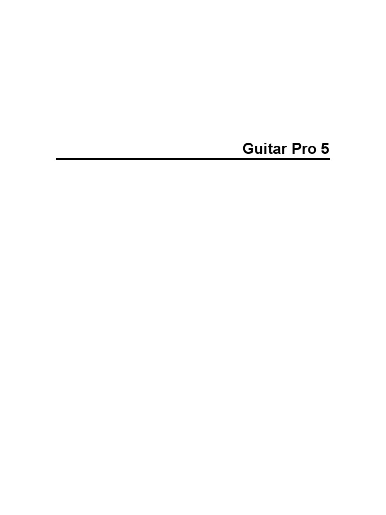 Manual Guitar Pro 5 | PDF | Sheet Music | Musical Notation
