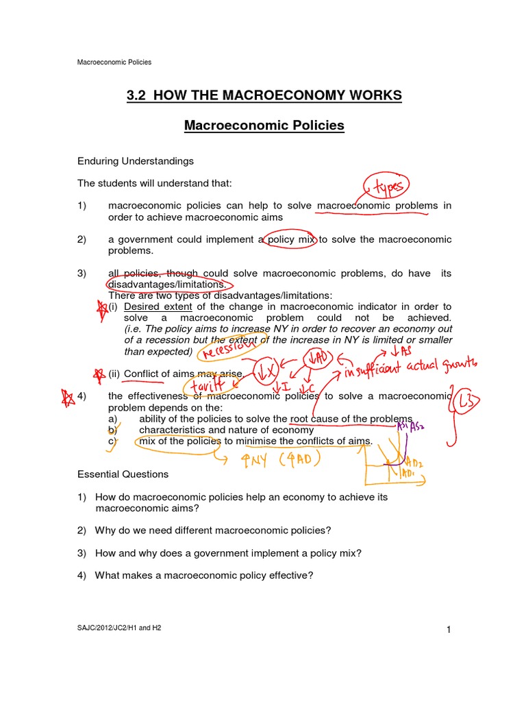 Understanding the Tools and Impact of Macroeconomic Policies | PDF ...