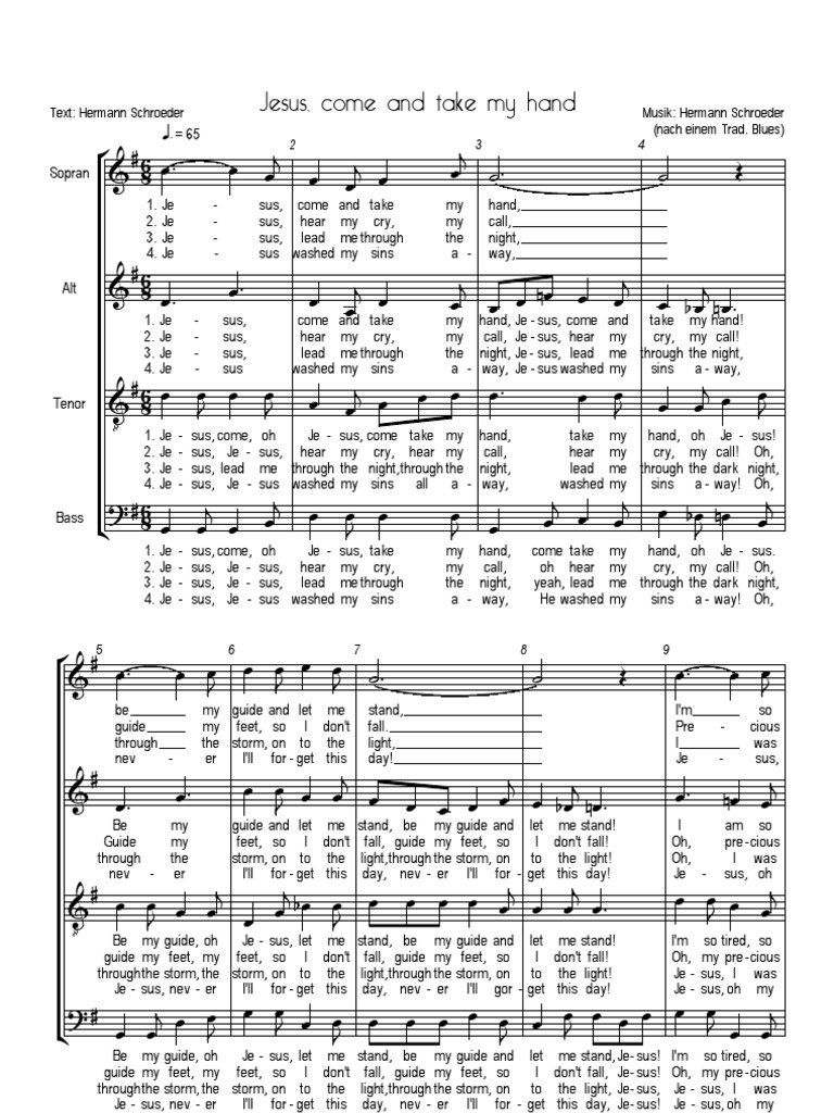 Jesus Come and Take My Hand | PDF | Canonical Gospels | Jesus