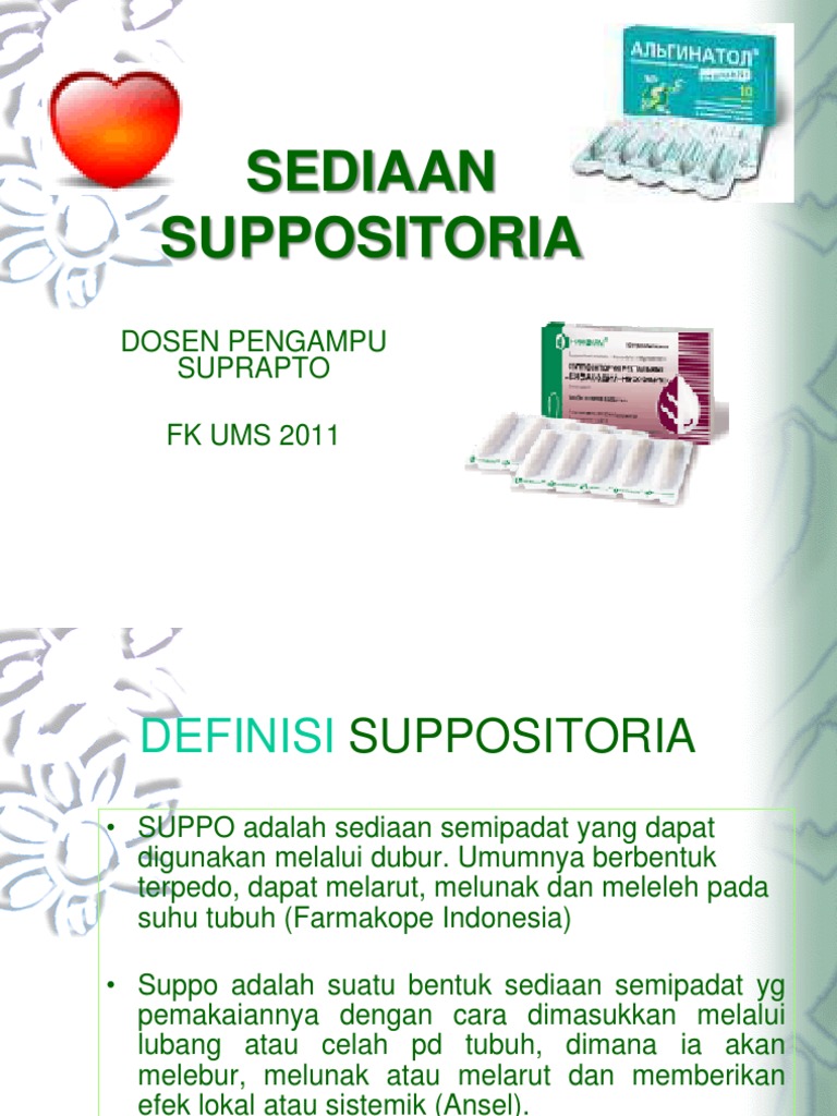 Sediaan Suppo | PDF