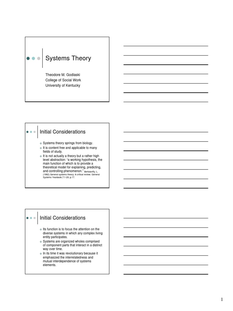 Systems Theory | PDF