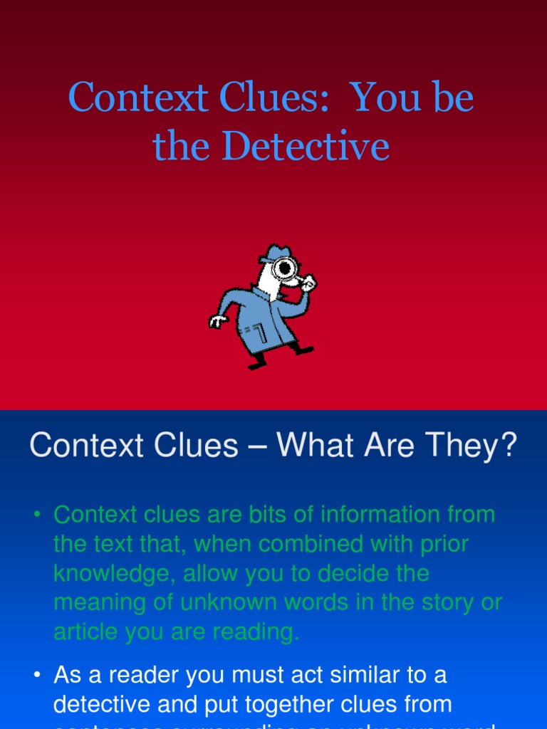 Context Clues | PDF | Sentence (Linguistics) | Definition