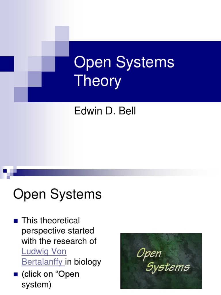 Open Systems Theory Show | PDF | System | Systems Theory