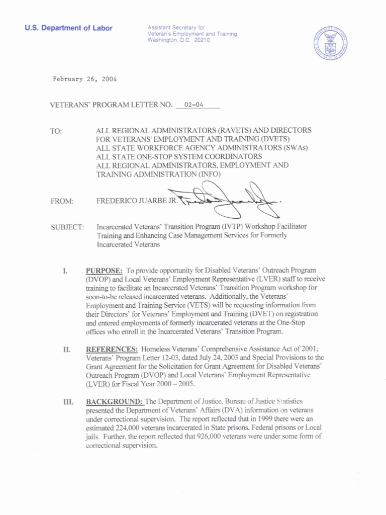 Incarcerated Veterans Transition Training | PDF | United States ...