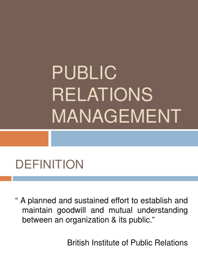 Public Relations Management | PDF | Public Relations | Employment