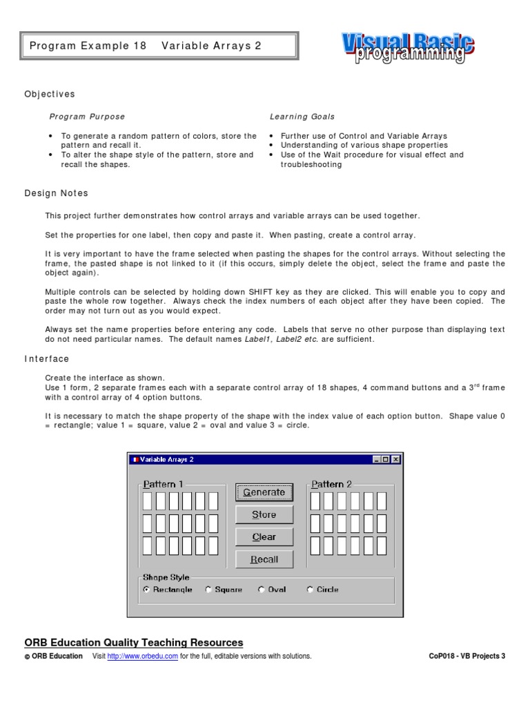 Cop018 Vb Projects 3 Pdf Lesson Plan Teaching Mathematics 