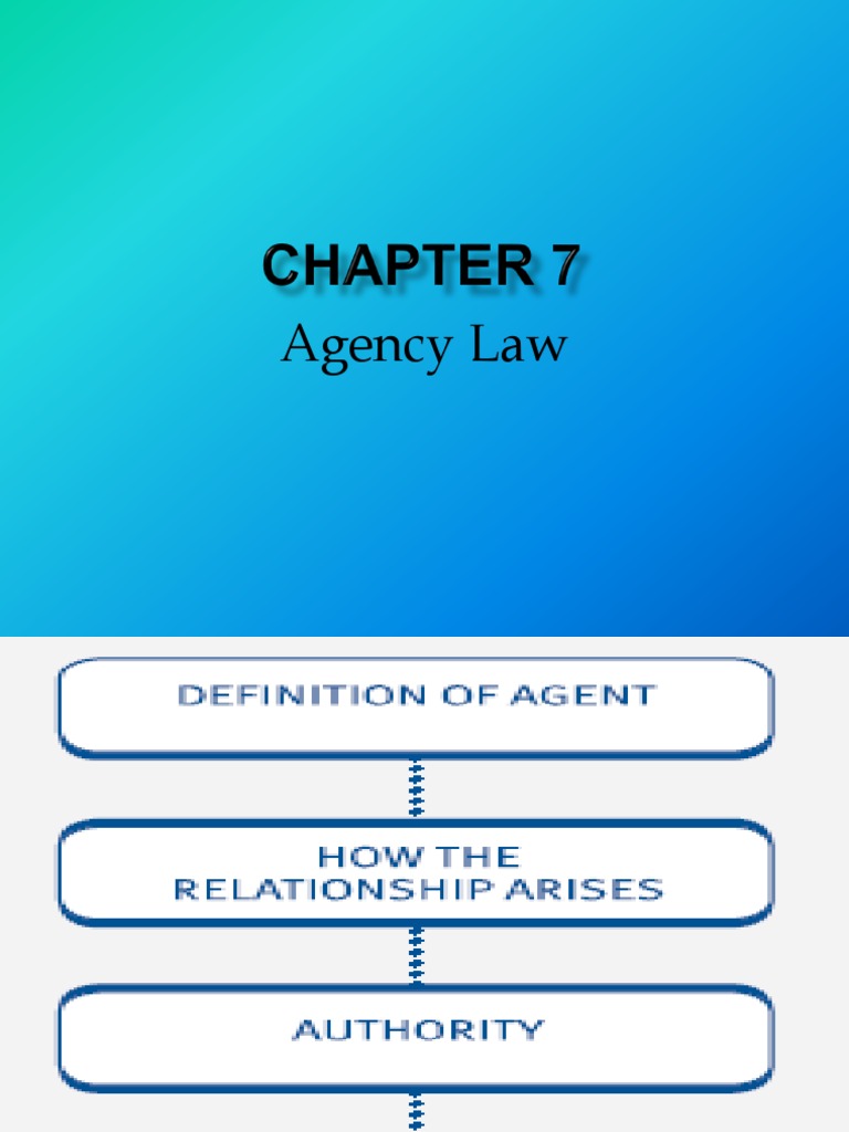 Chapter 7 Agency Law Slides | PDF | Law Of Agency | Private Law