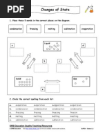 Changes of State Worksheet | PDF | Freezing | Evaporation