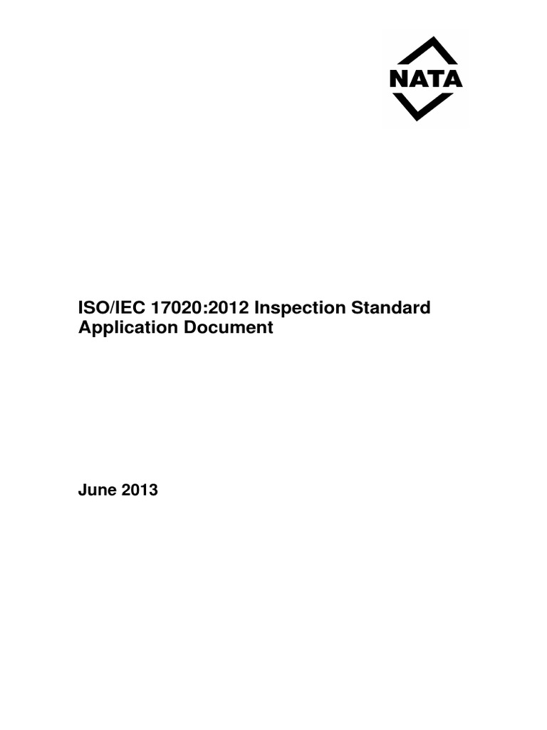 ISO IEC 17020 2012 Inspection Standard Application Document | PDF ...