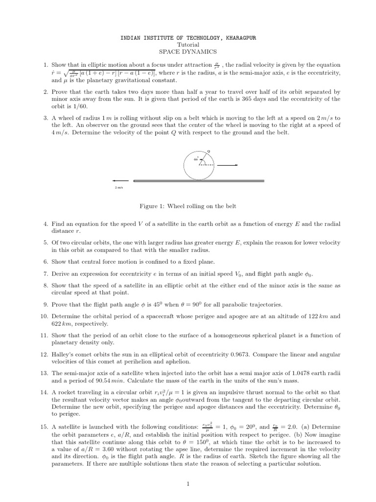 Space Dynamics | PDF | Orbit | Apsis