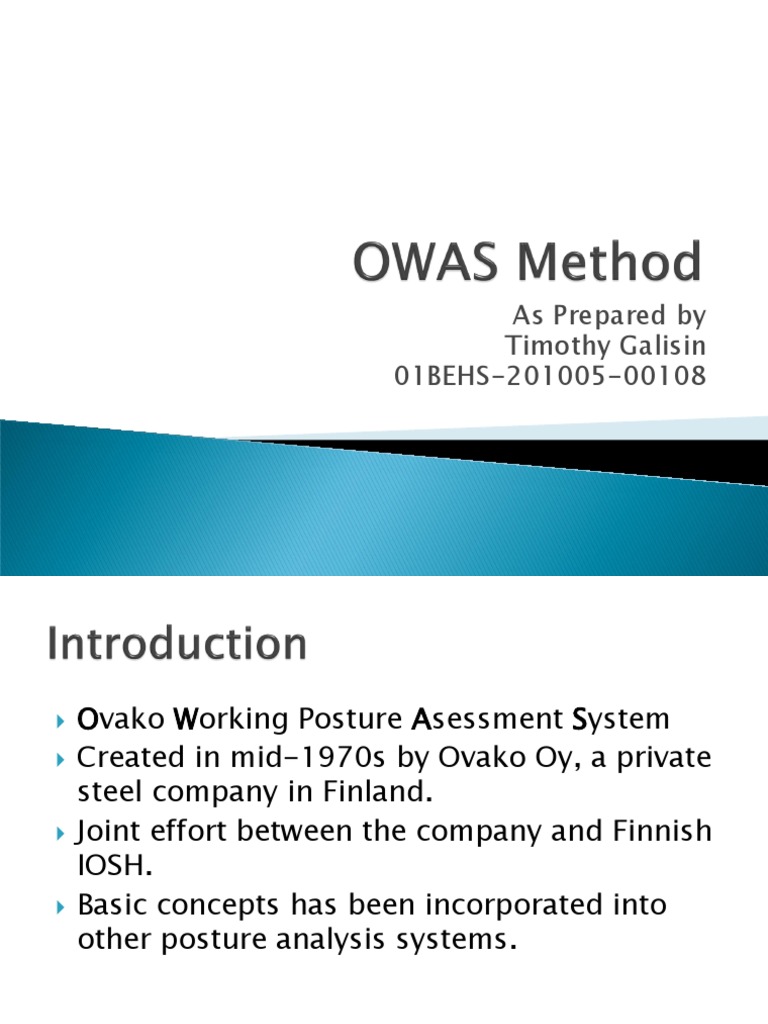 Analyzing Construction Worker Postures Using the Ovako Working Posture ...