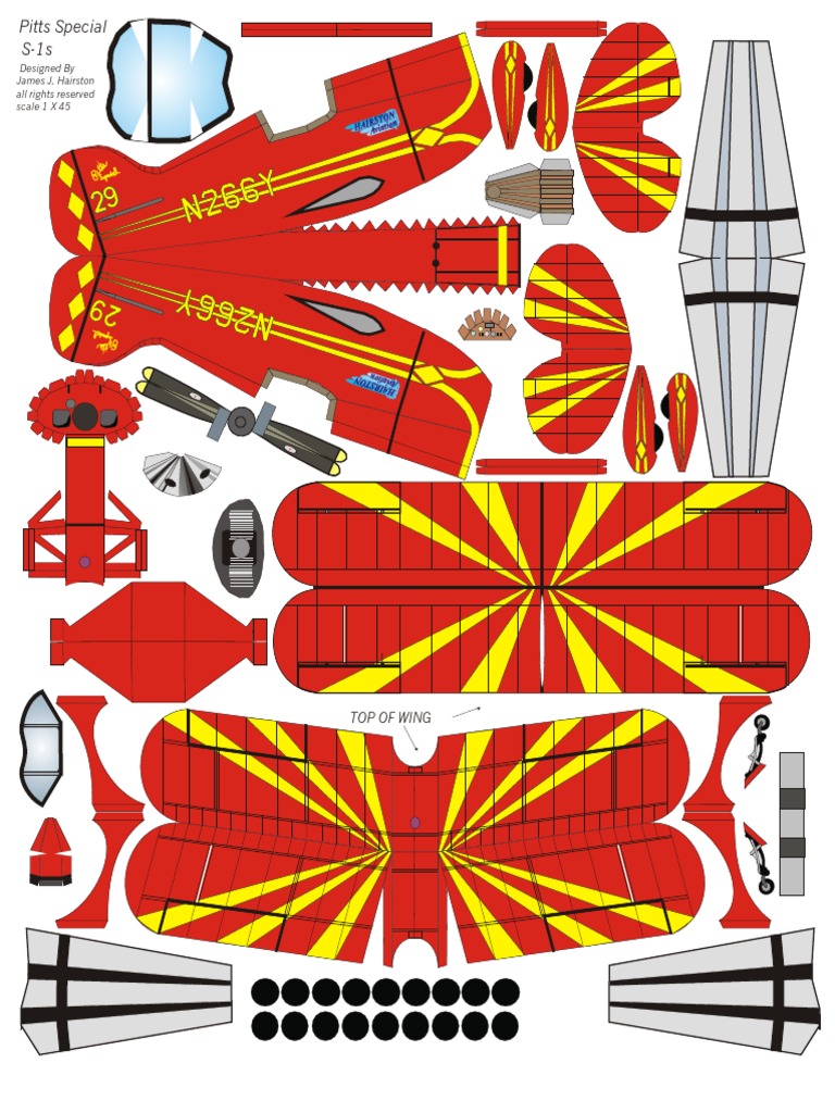 Biplane Papercraft Origami A4 | PDF