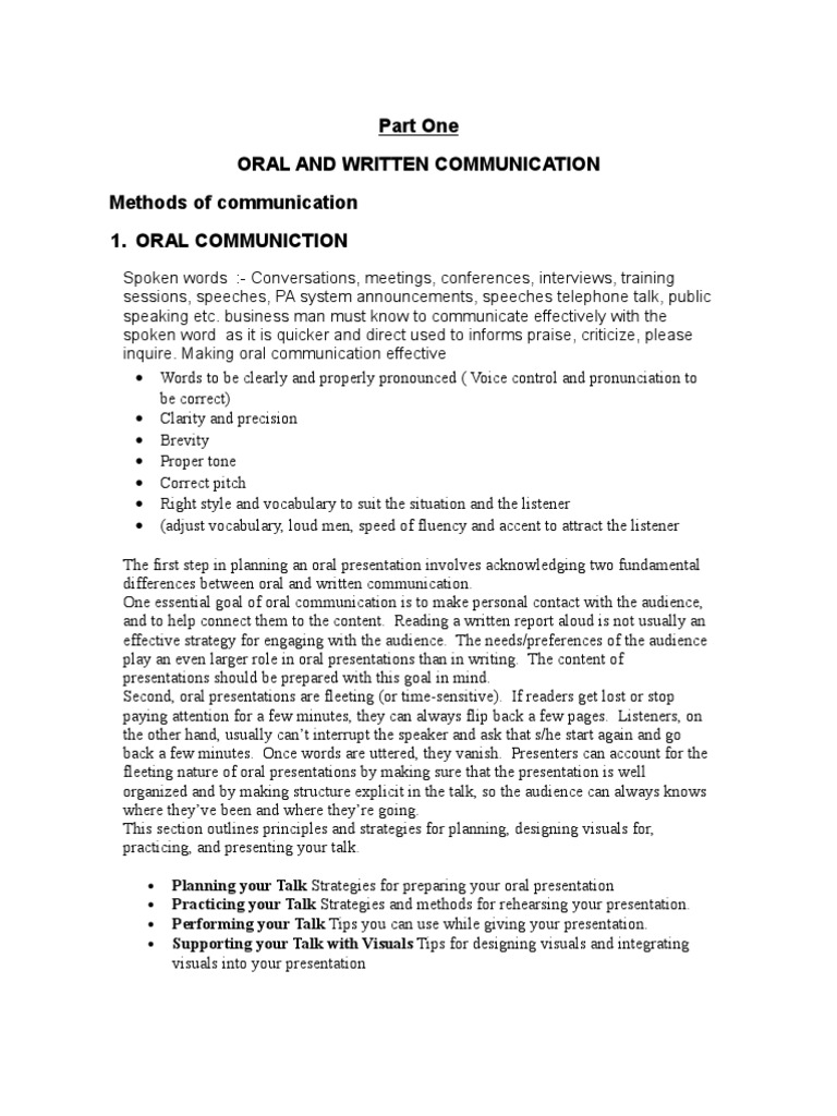 Oral and Written Communication | PDF | Vocabulary | Communication