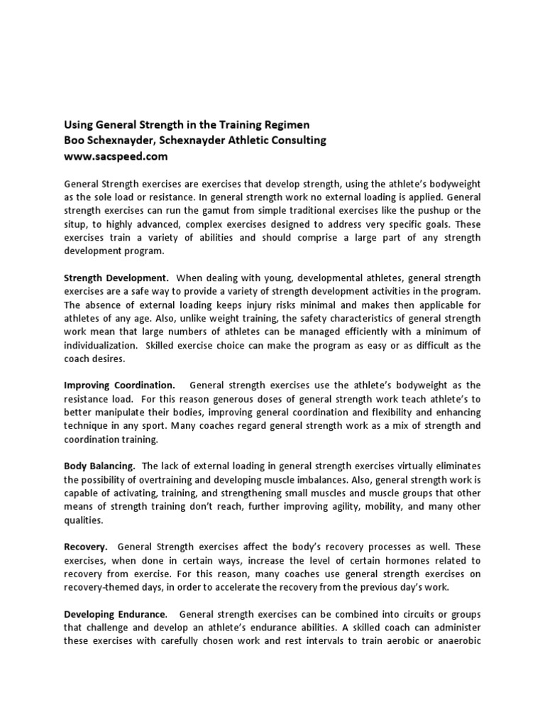 Generalstrength - Boo Schexnayder | PDF | Strength Training ...