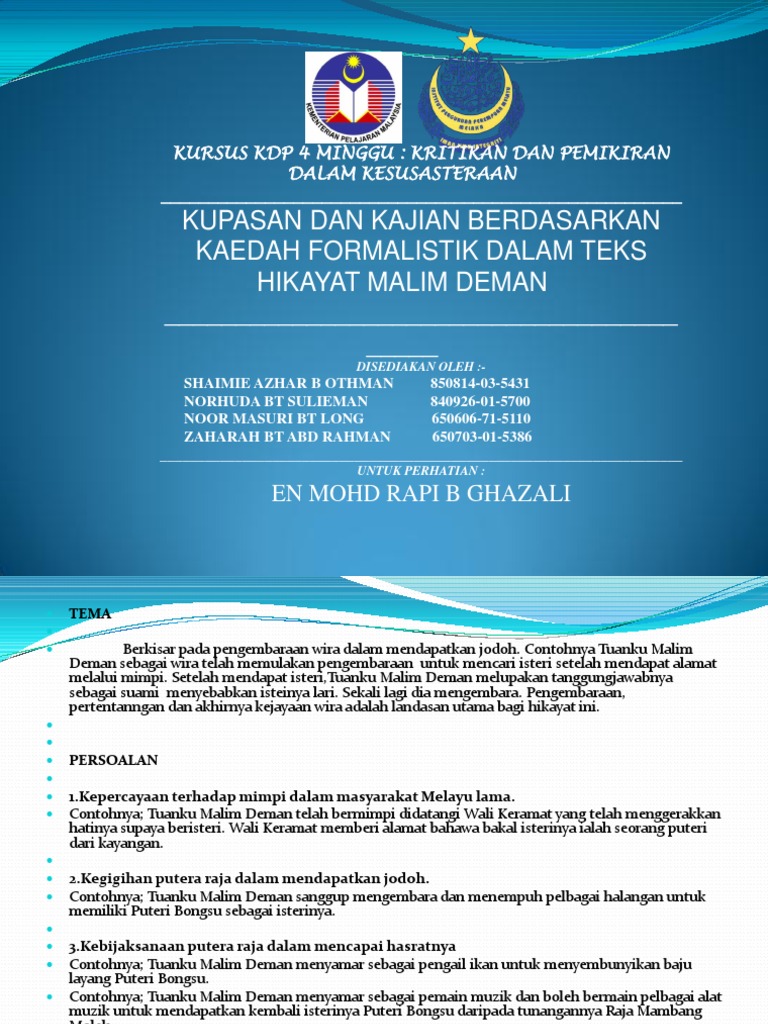 Hikayat Malim Deman | PDF